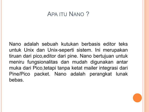 Text Editor Nano | PPT