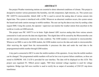 Wireless Weather Station monitoring System | PDF