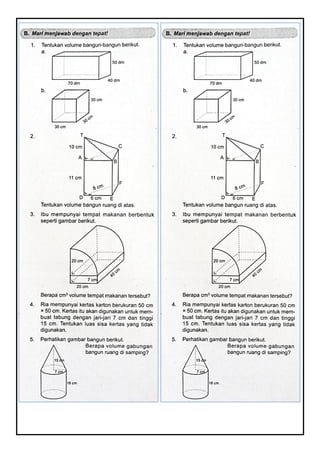 volume bangun ruang | PDF