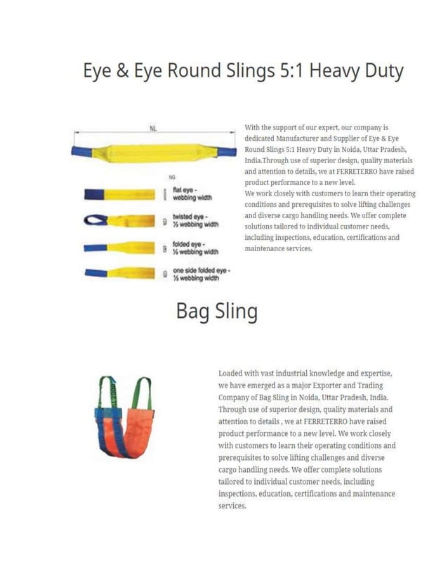 Slings,Round Slings,Webbing Slings.Chain Slings, | PDF