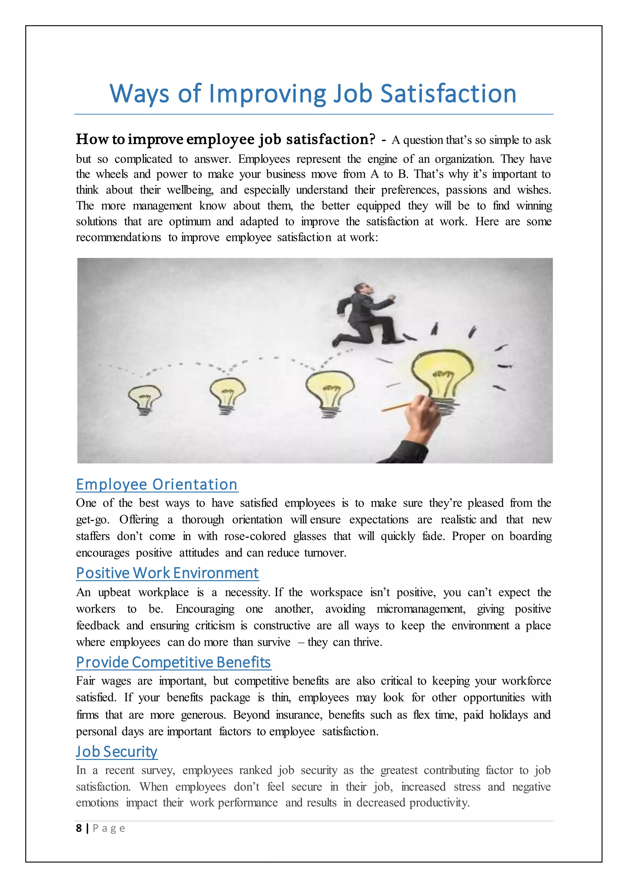 An overview of Job Satisfaction | DOCX