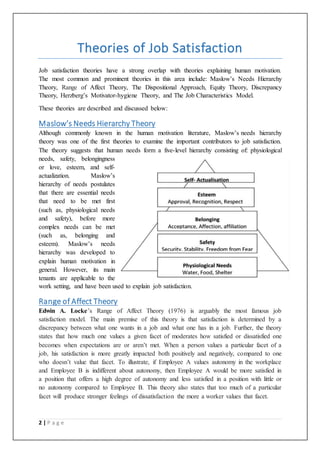 An overview of Job Satisfaction | PDF