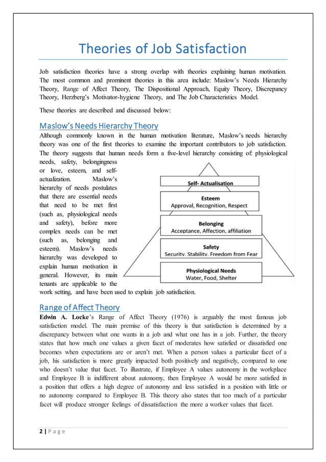 An overview of Job Satisfaction | PDF
