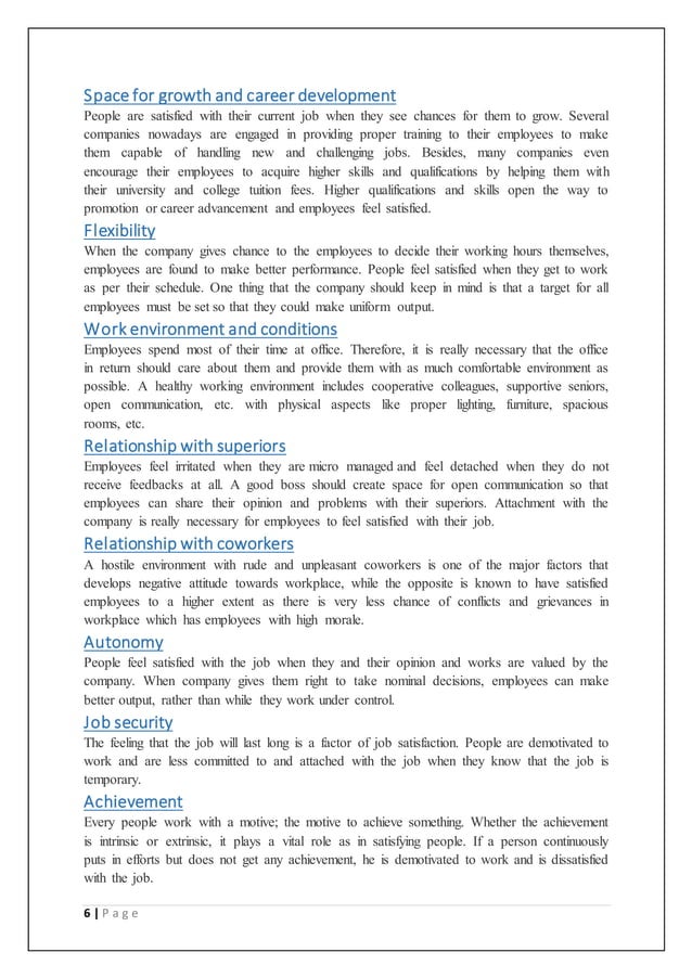 An overview of Job Satisfaction | PDF