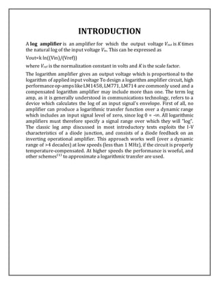 OPAMP as a logrithmic amplifier | DOCX