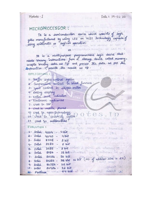 mpmc (Microprocessor and microcontroller) notes | DOC