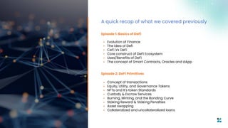 DeFi Series – Webinar 3 – The DeFi Use Cases (DEX, Lending) | PDF