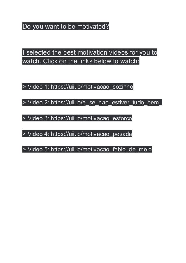 The motivation you need | PDF