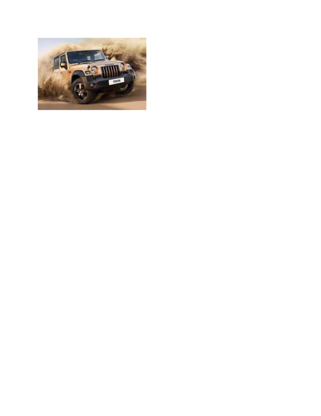 1All New Mahindra Thar SUV - Price, Specifications & Colors | PDF