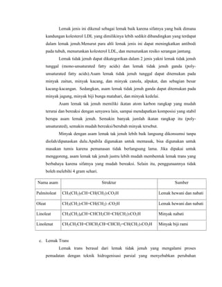 Bahan Ajar "Lemak" | PDF
