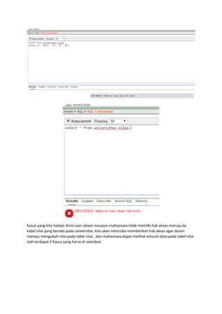 Studi Kasus Basic Security Oracle | PDF