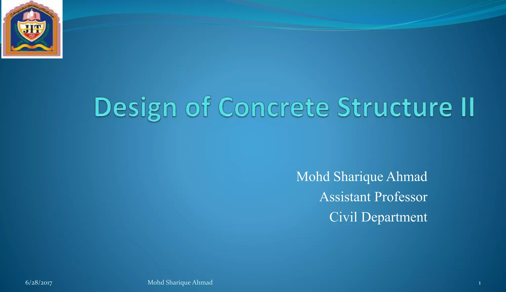 Design of concrete Structure 2 | PPTX