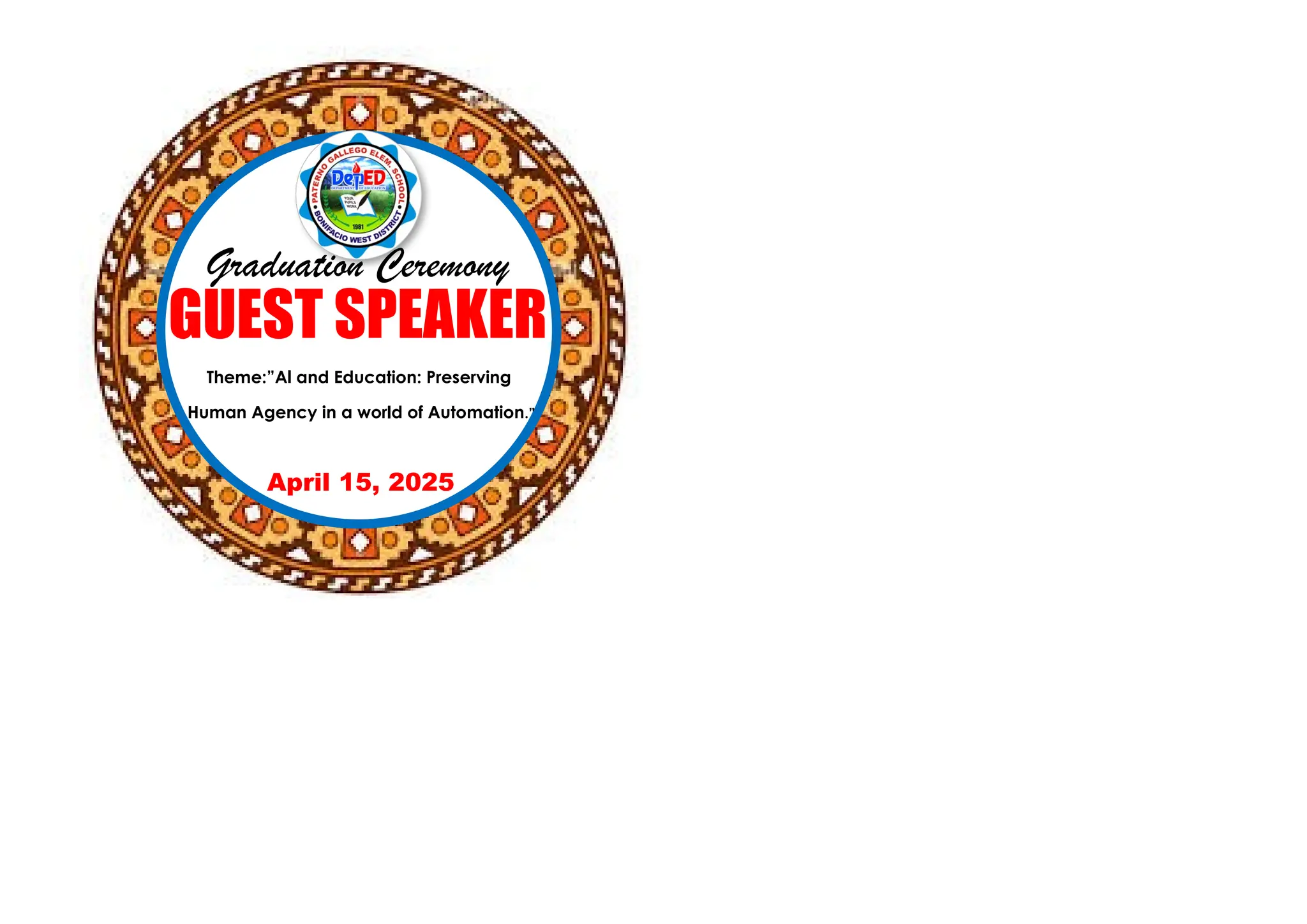 layout of graduation lei for graduation ceremony | DOCX