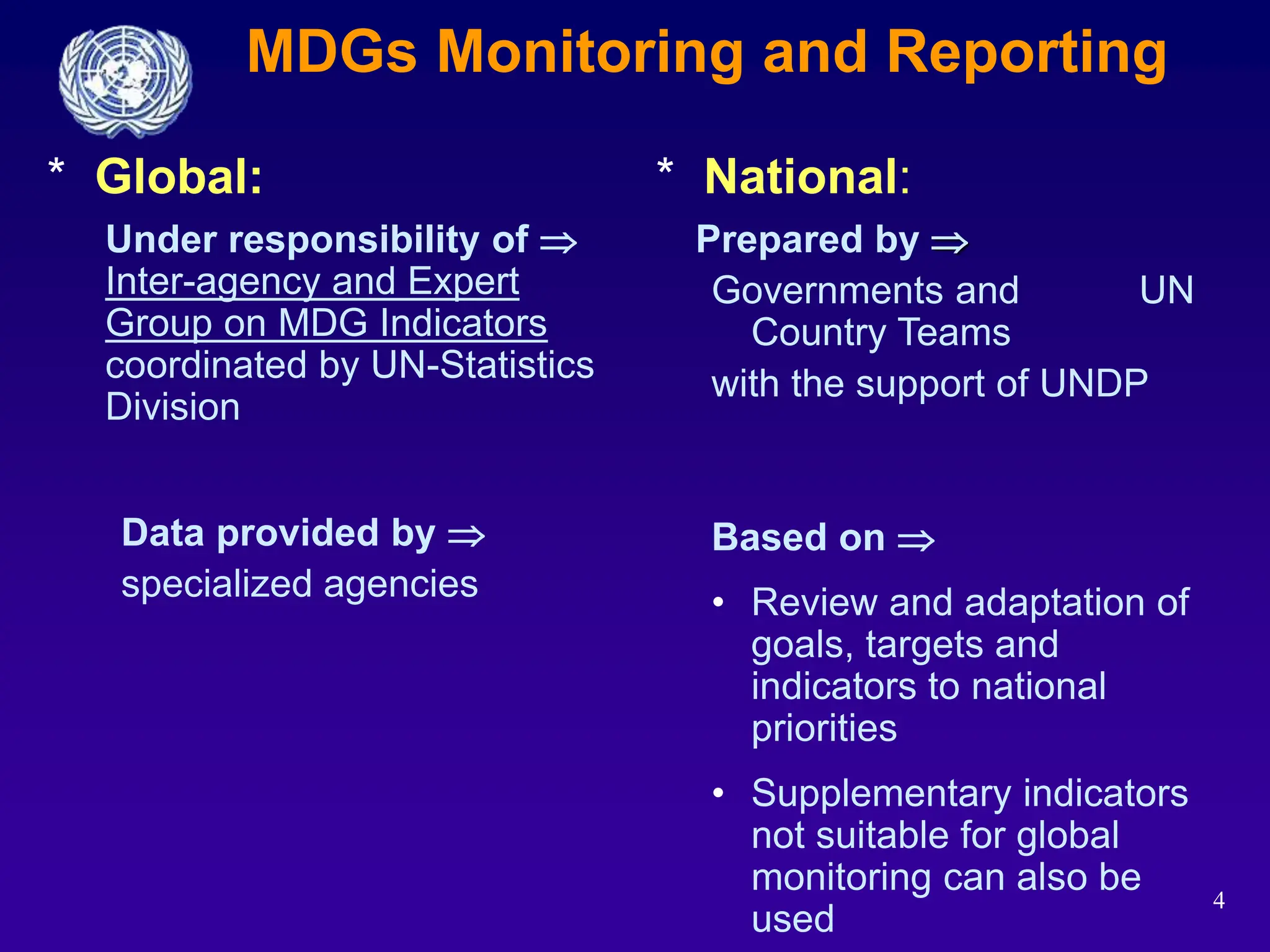 DOC 22A MDGs Global Monitoring2 UNSD.ppt