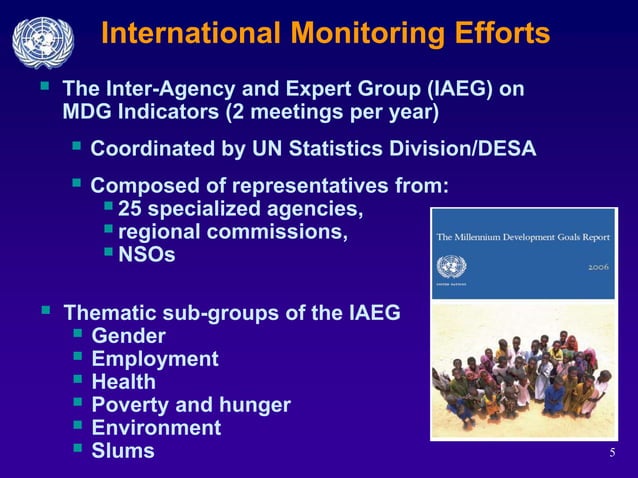 DOC 22A MDGs Global Monitoring2 UNSD.ppt