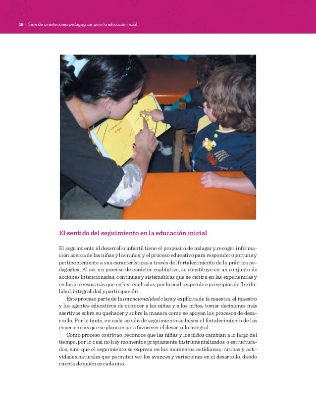 Doc 25 Seguimiento Al Desarrollo Integral De Los ñiños Y Las Niñas En 