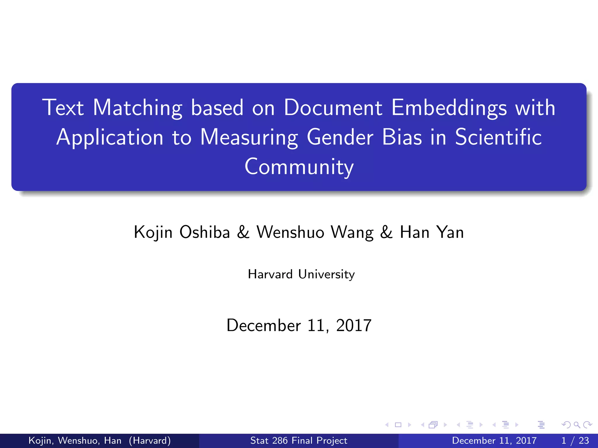 Text Matching Based On Document Embeddings Ppt