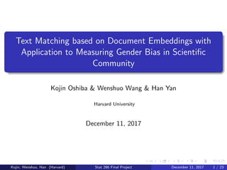 Text Matching based on Document Embeddings | PDF