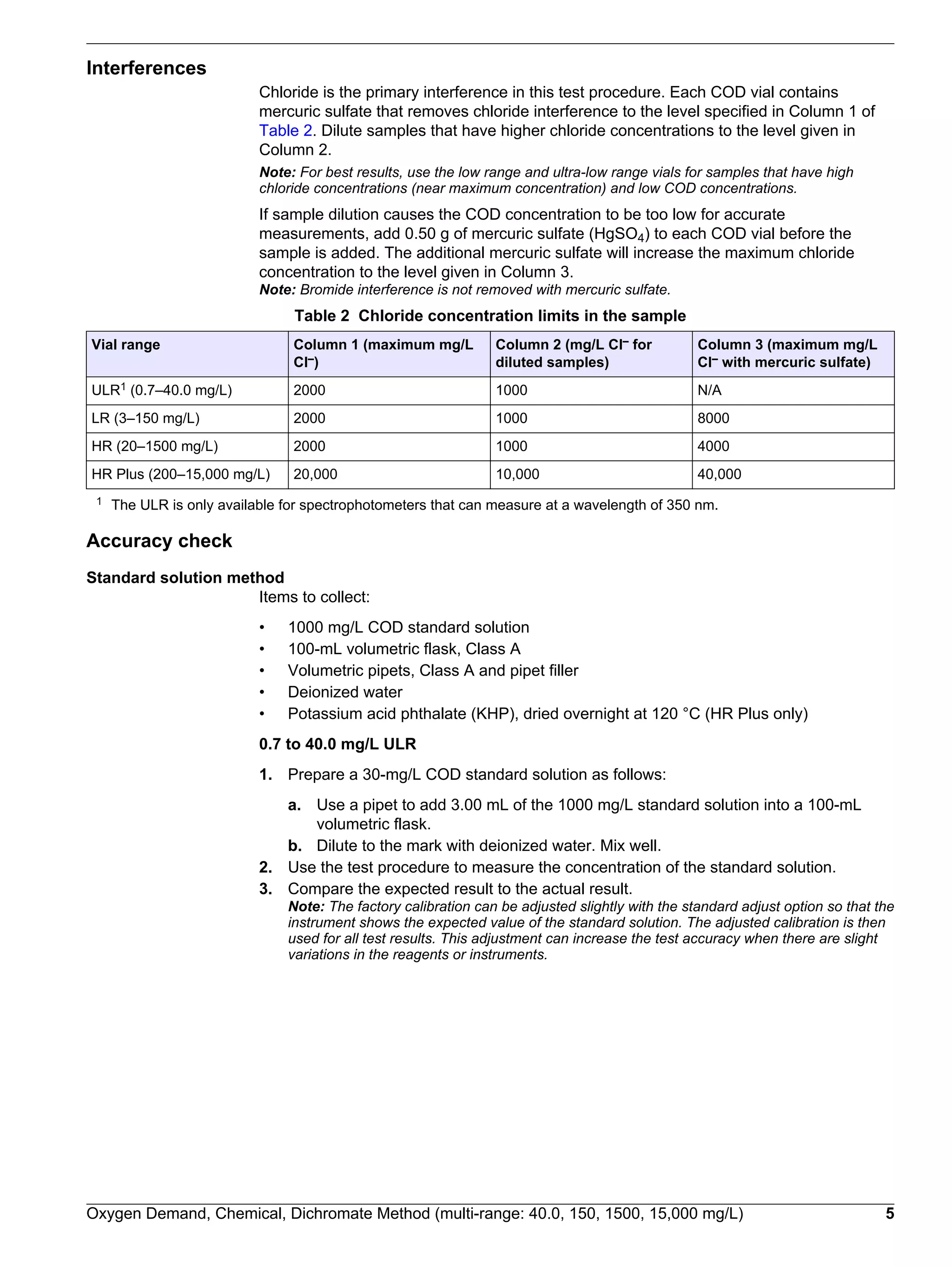 Chemical Oxygen Demand | PDF