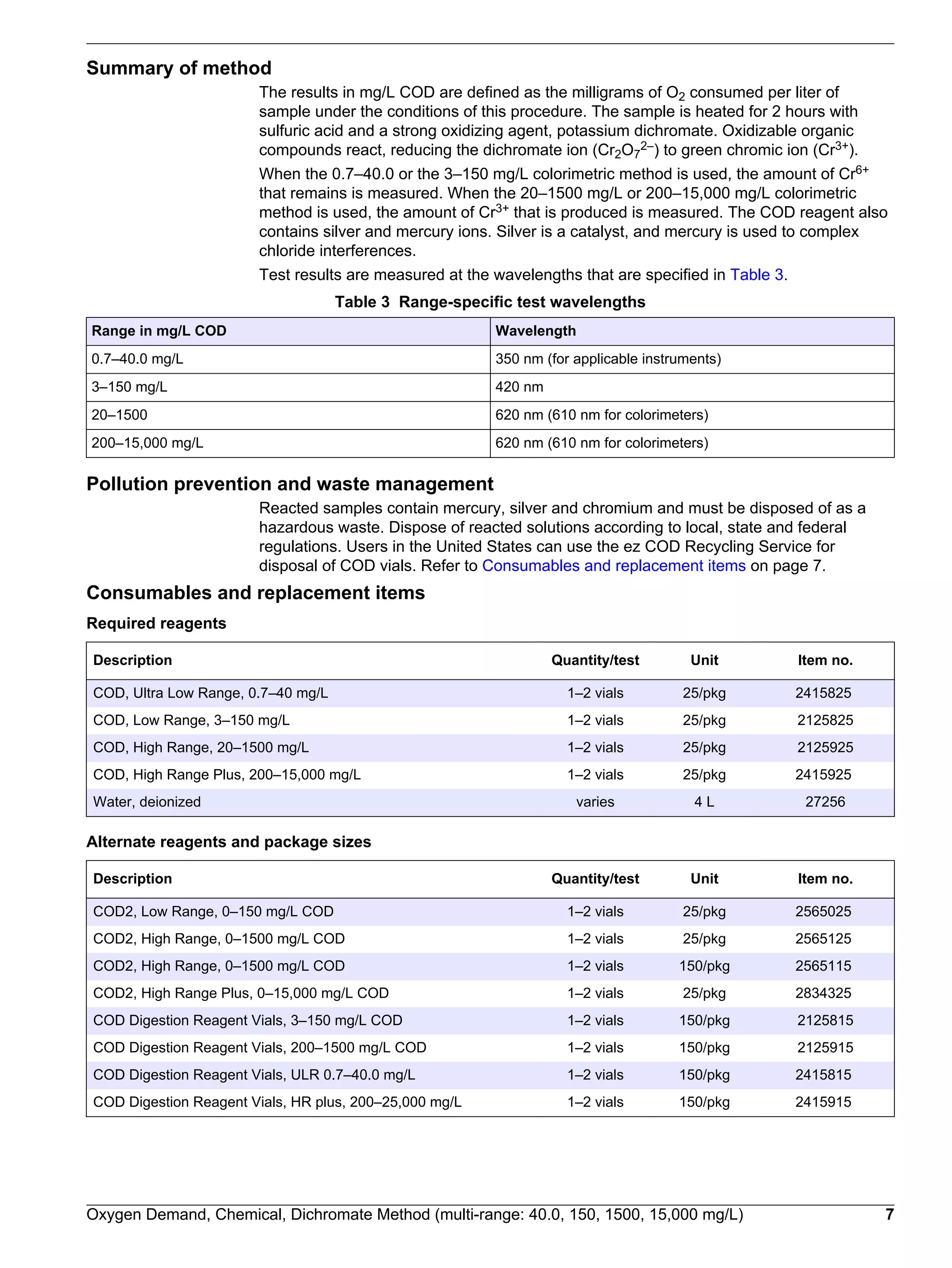 Chemical Oxygen Demand | PDF