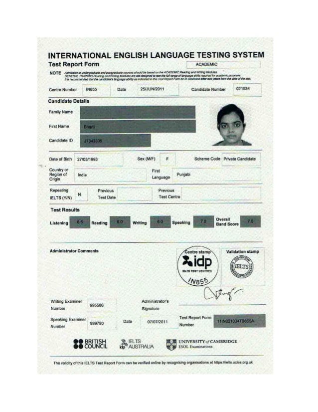 IELTS CERTIFICATE