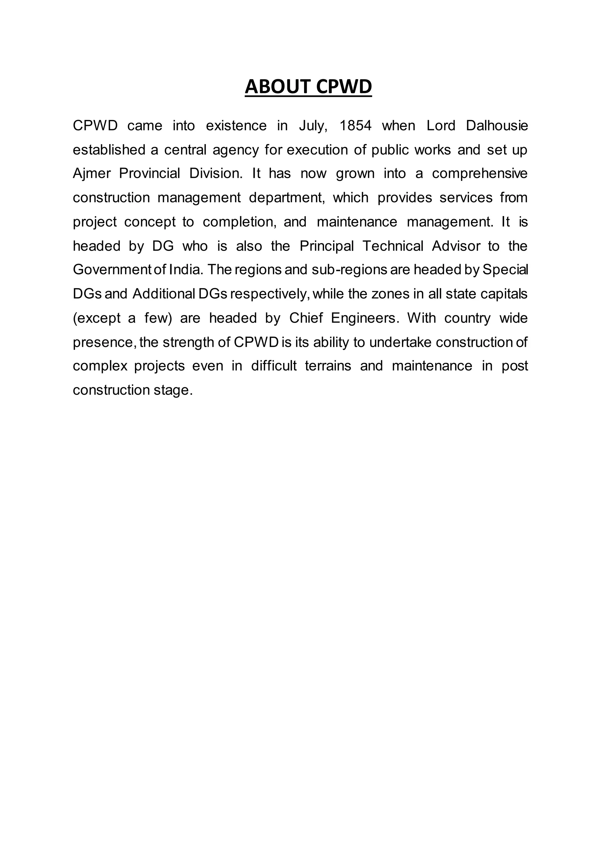 cpwd training | DOCX