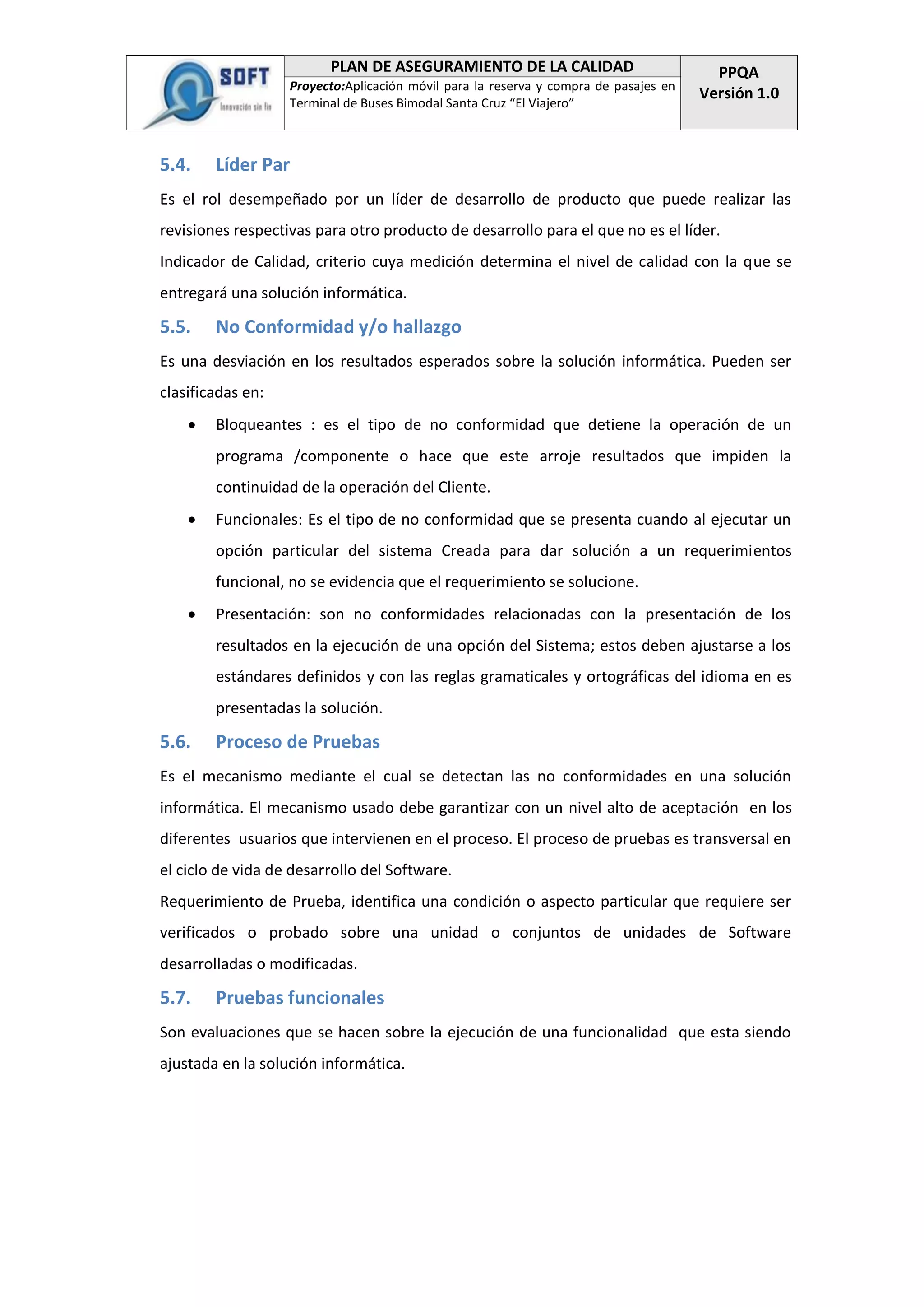Doc 4 plan de aseguramiento de la calidad (ppqa) | PDF