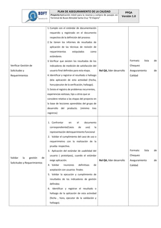 Doc 4 plan de aseguramiento de la calidad (ppqa) | PDF