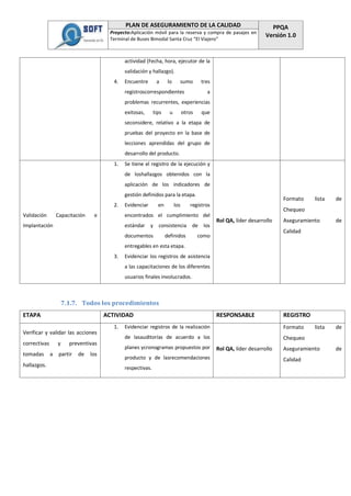 Doc 4 plan de aseguramiento de la calidad (ppqa) | PDF
