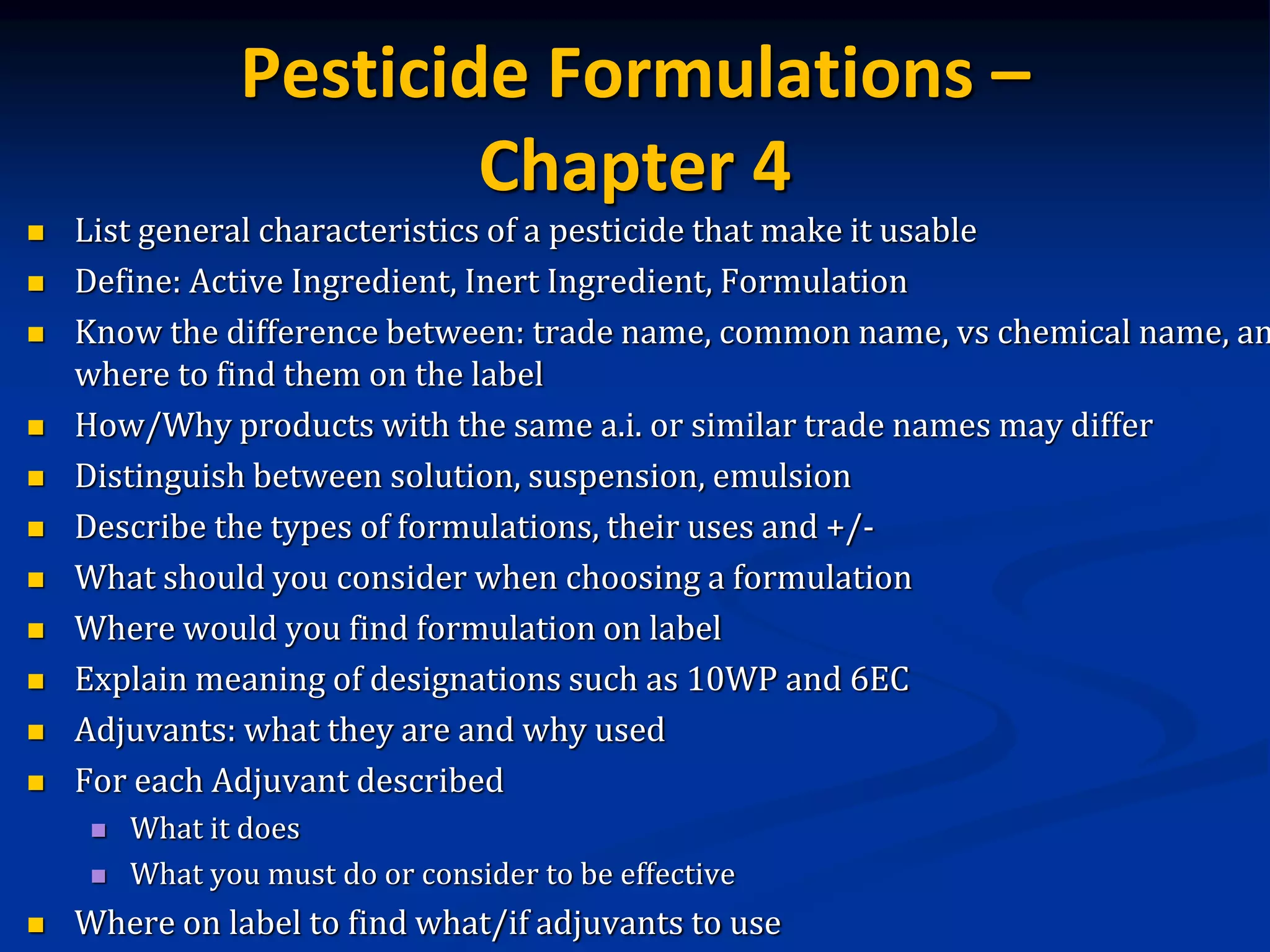 Pesticides Formulations and Labels | PDF