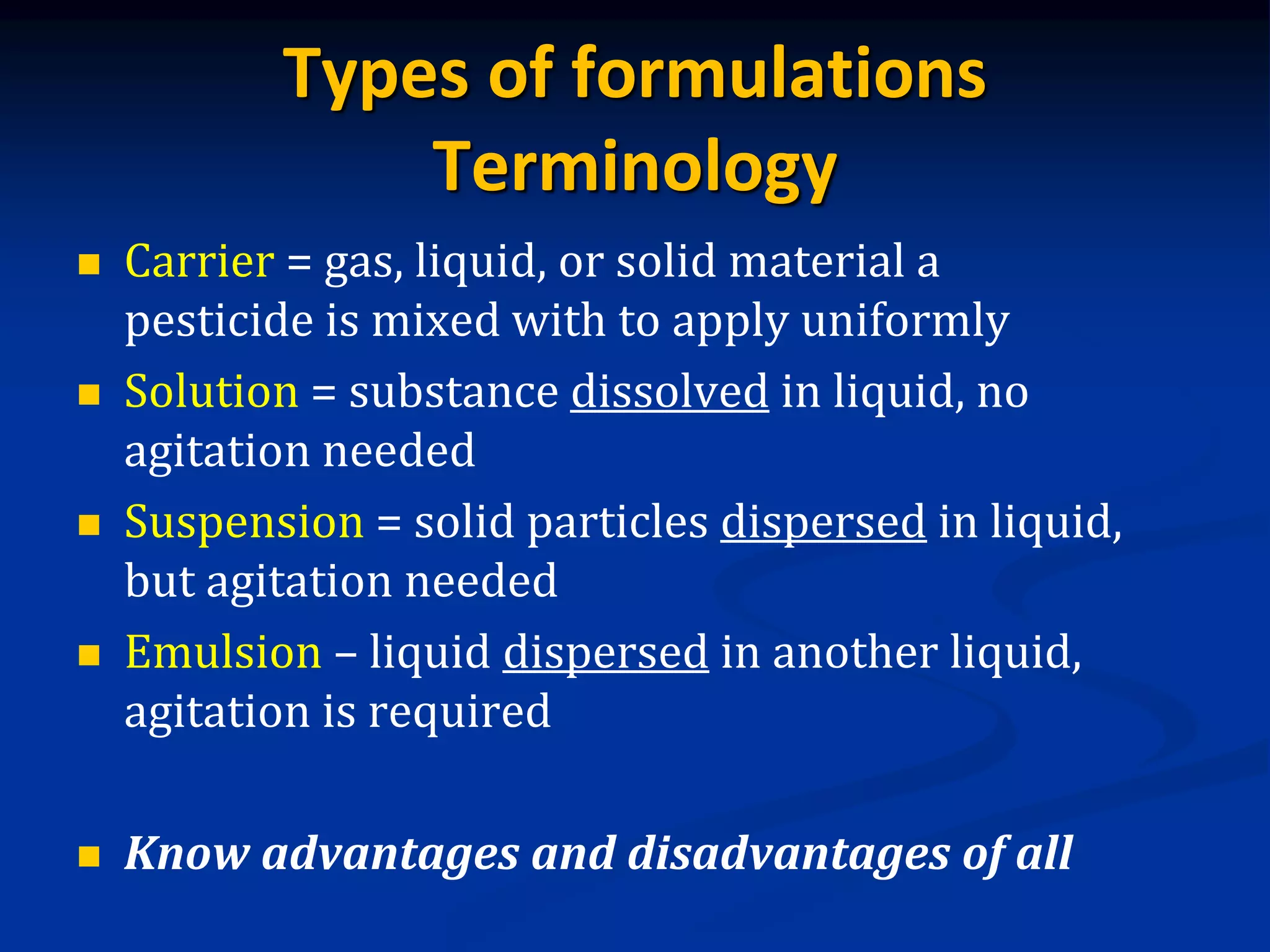 Pesticides Formulations and Labels | PDF