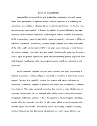 Essay on accountability | DOCX