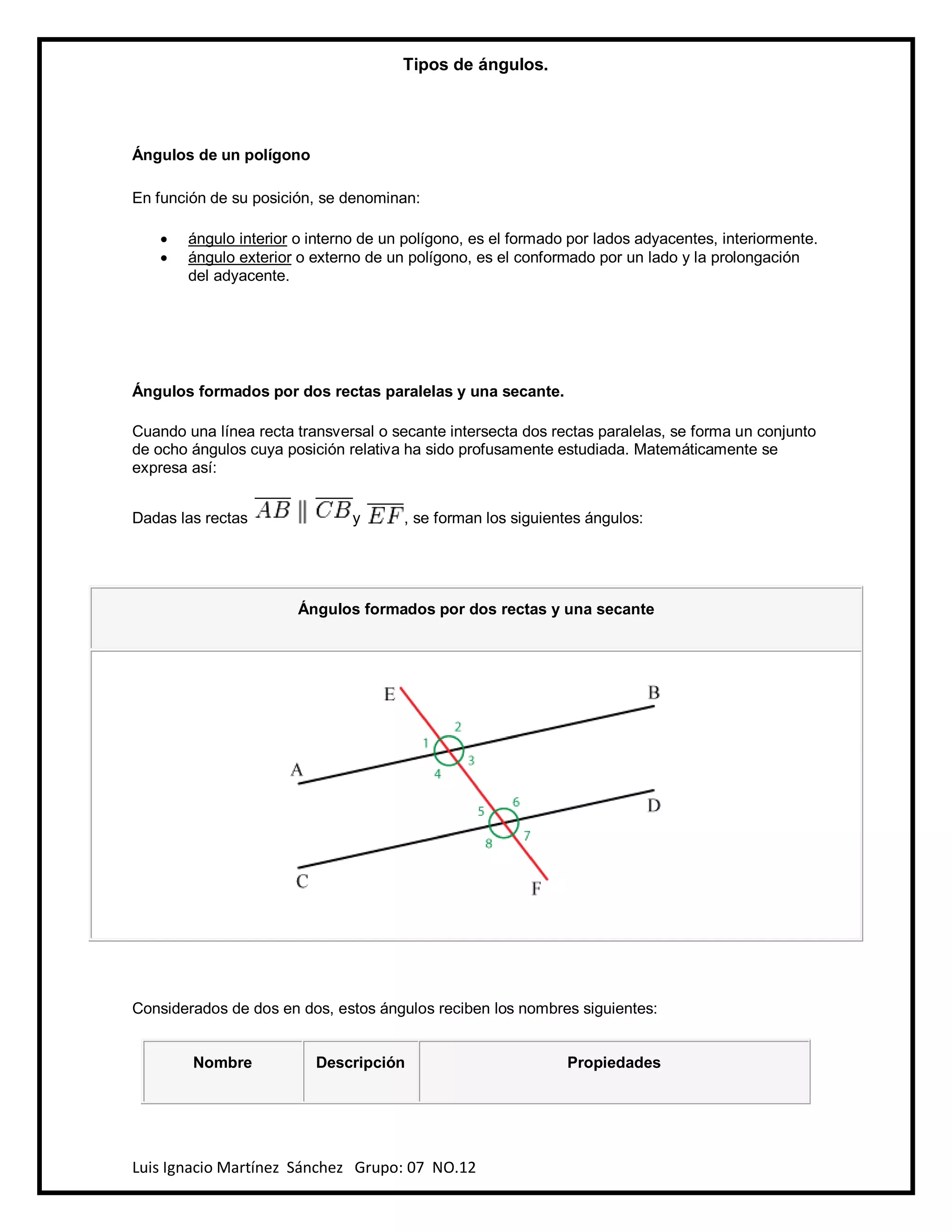 TIPOS DE ANGULOS | PDF