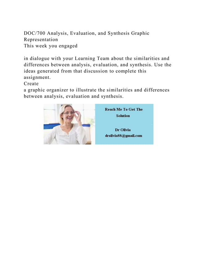 DOC700 Analysis, Evaluation, and Synthesis Graphic Representation.docx