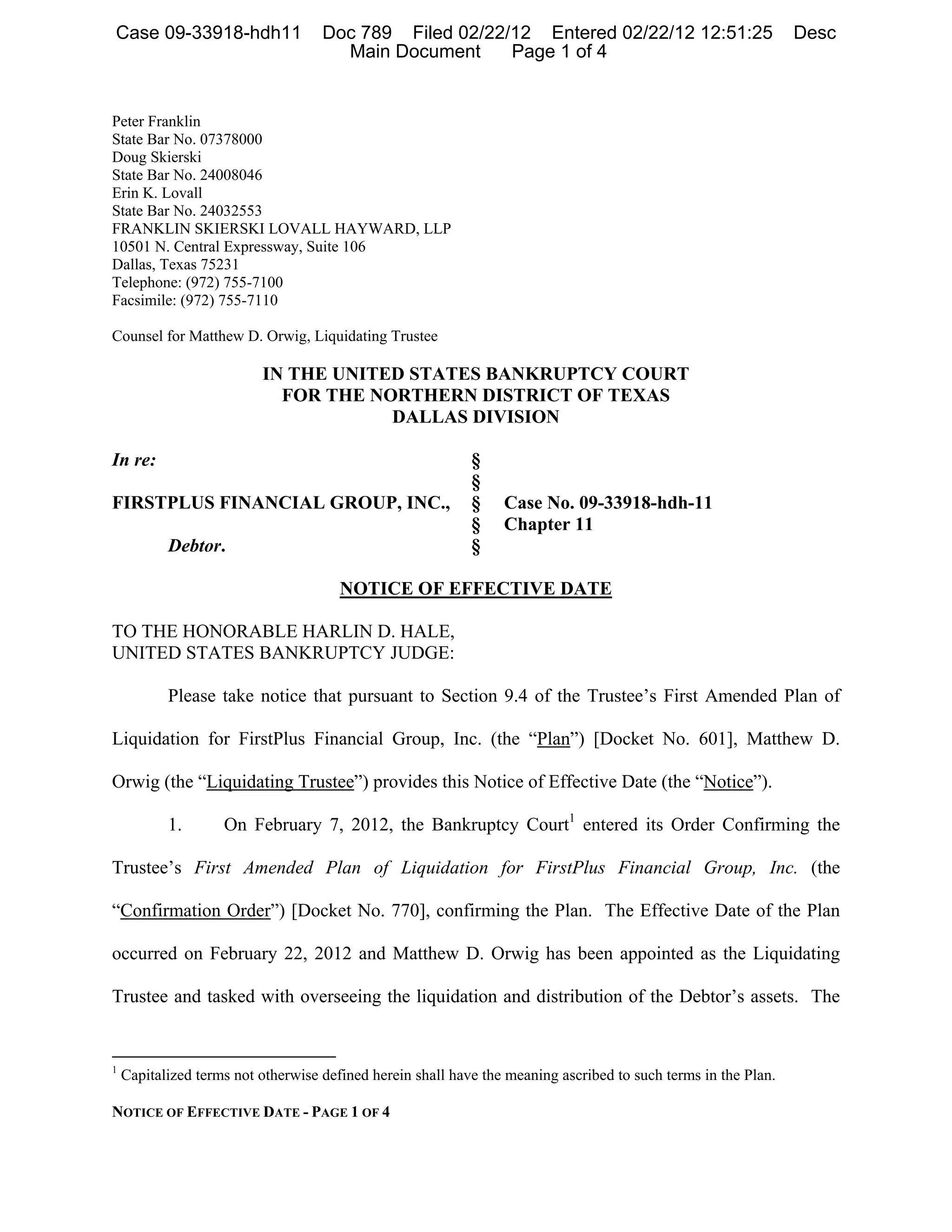 Doc789 effective date notice | PDF