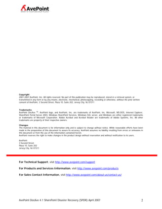 Doc Ave4.1 Disaster Recovery High Availability User Guide | PDF