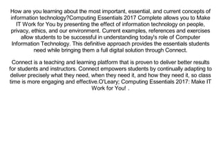 [PDF] Computing Essentials 2017 | PDF