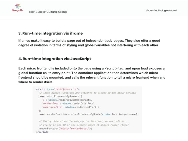 Micro-Frontend Architecture | PPTX | Web Development | Internet