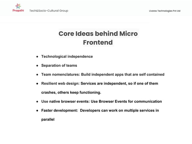 Micro-Frontend Architecture | PPTX | Web Development | Internet