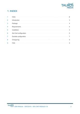 Magento Docdata zencart module user manual | DOCX