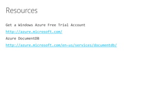 Azure DocumentDB | PPT
