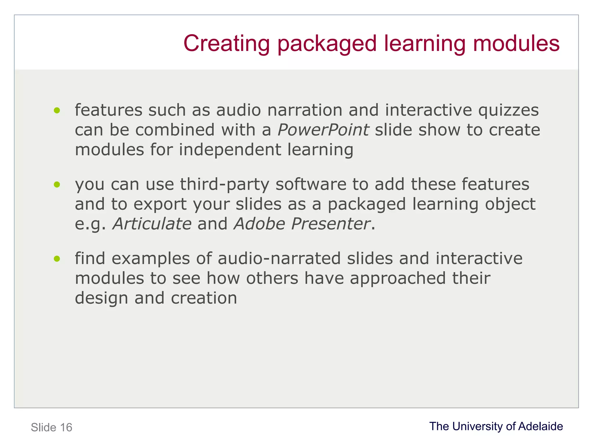 Preparing good looking documents | PPTX