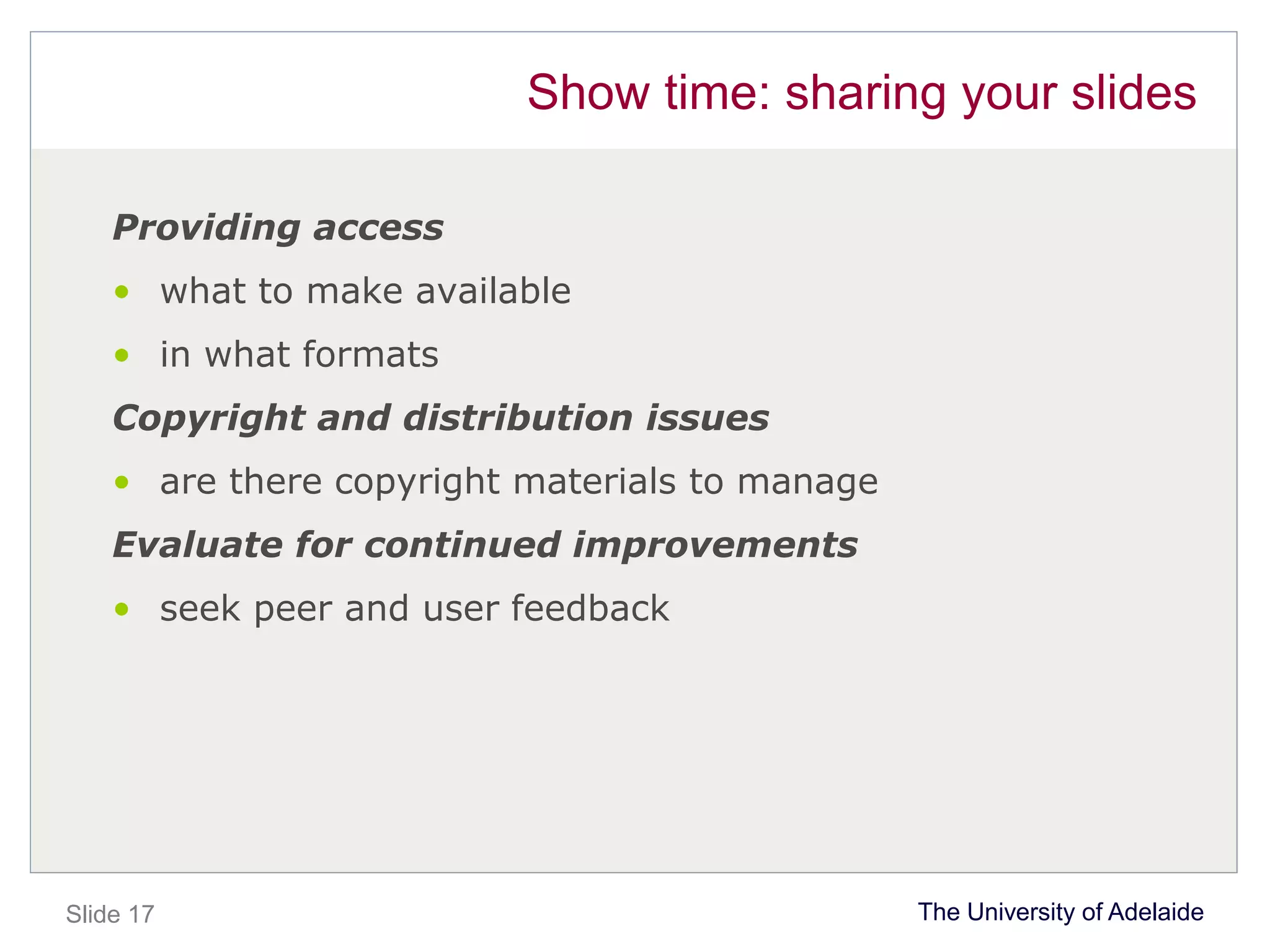 Preparing good looking documents | PPTX