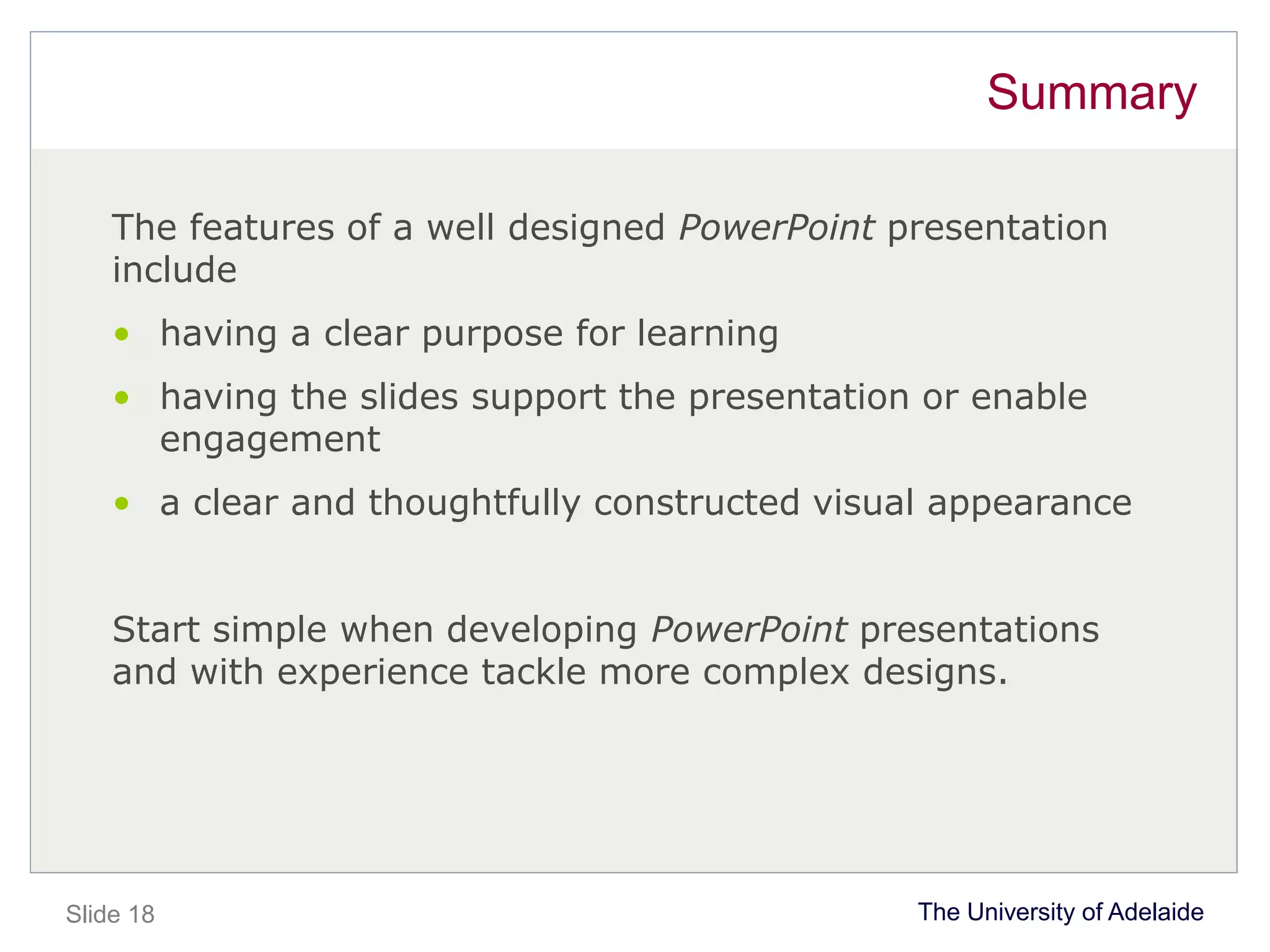 Preparing good looking documents | PPTX