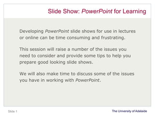 Preparing good looking documents | PPTX