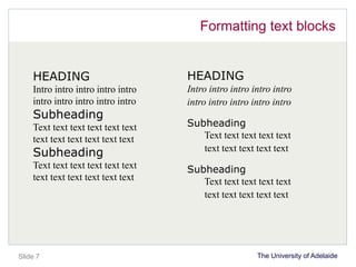Preparing good looking documents | PPTX