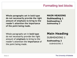 Preparing good looking documents | PPTX