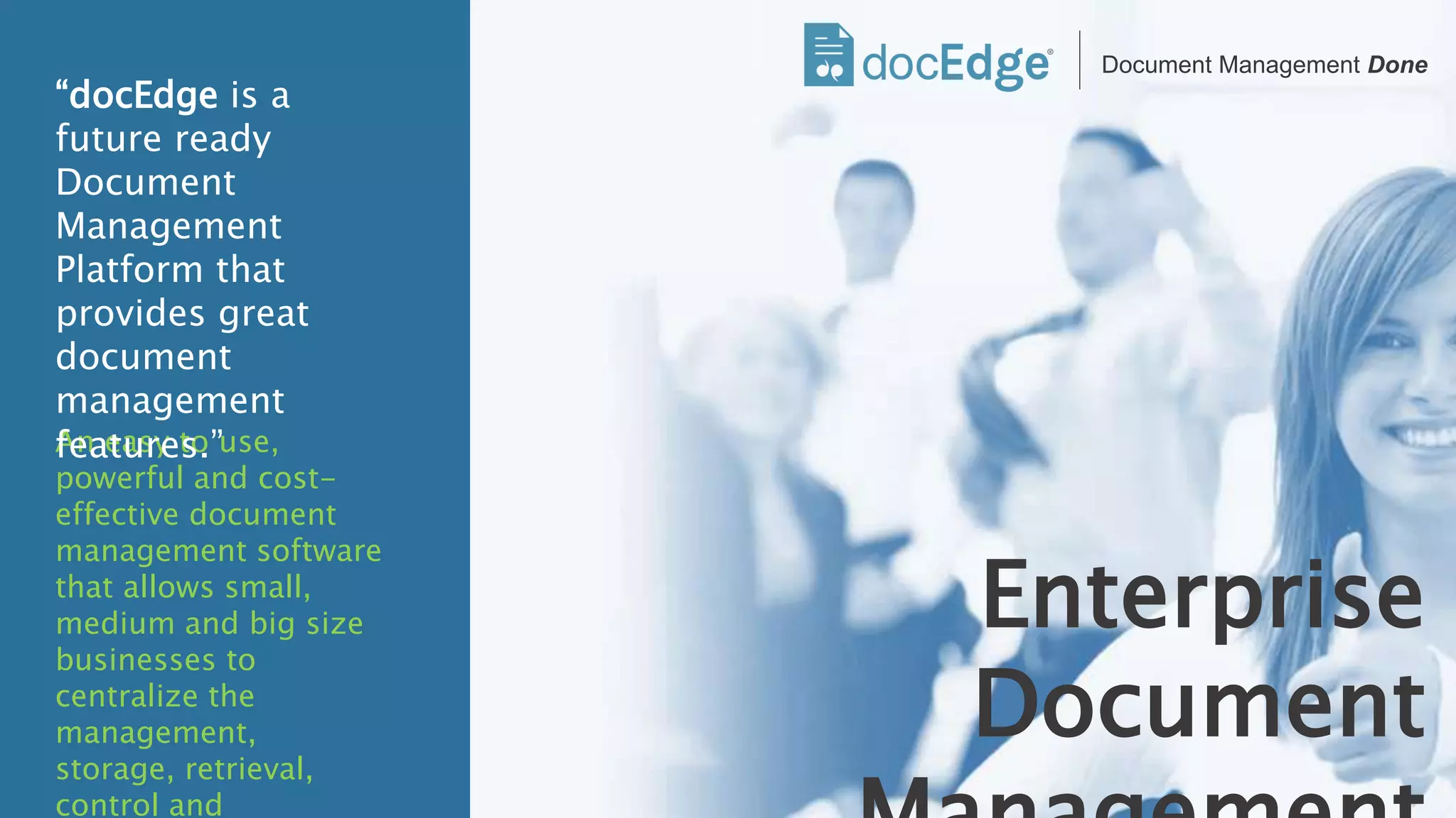 docEdge - Enterprise Document Management Platform | PPTX