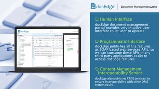 docEdge - Enterprise Document Management Platform | PPT