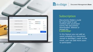 docEdge - Enterprise Document Management Platform | PPT